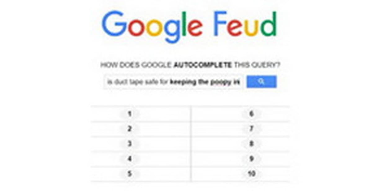 Google Feud - Play Google Feud Online on CarGames.Com